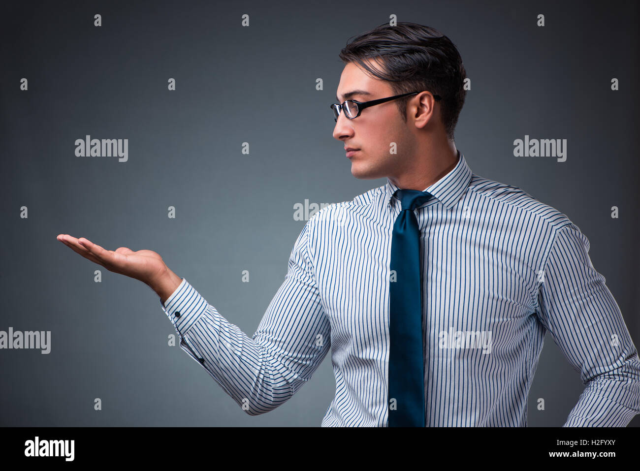 Handsome businessman pressing virtual buttons Stock Photo - Alamy Handsome businessman pressing virtual buttons Stock Photo - Alamy
