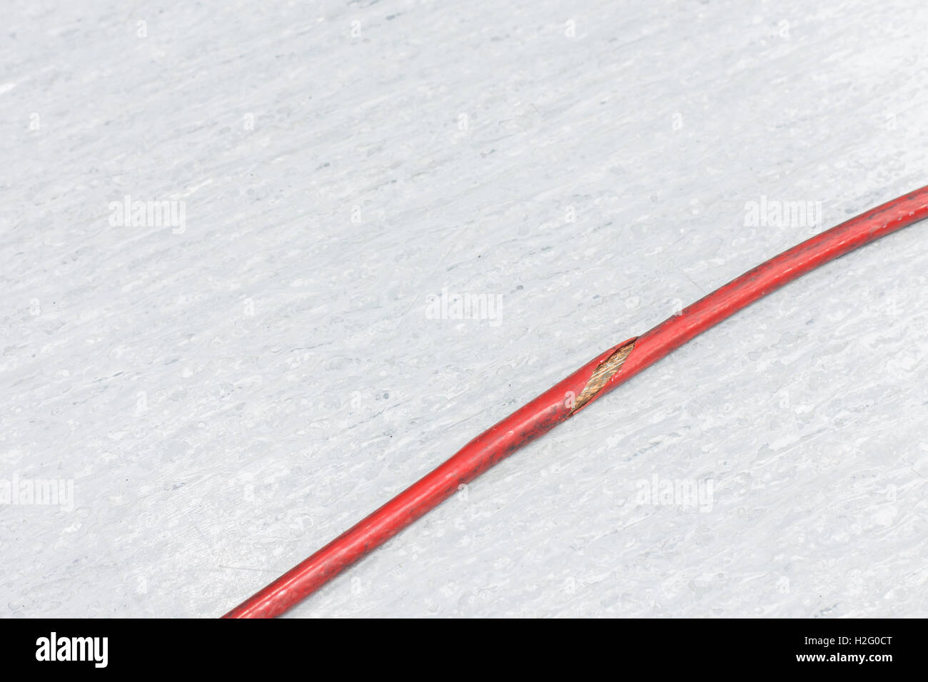 power cable has damaged Stock Photo - Alamy