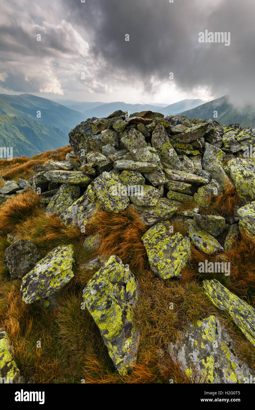 Landscape with rocky mountains and hiking trail Stock Photo - Alamy