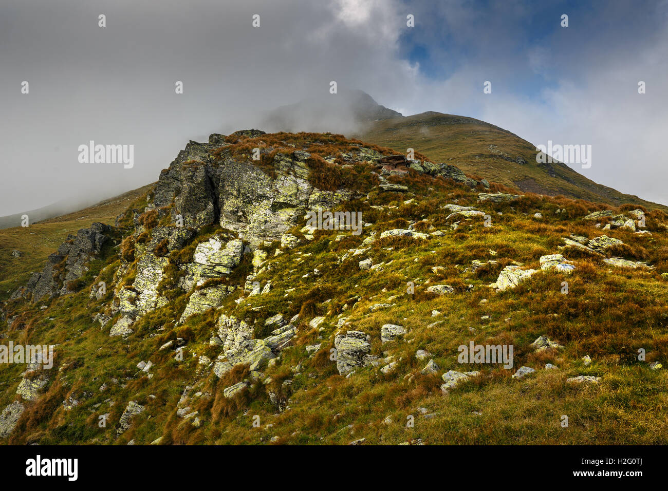 Landscape with rocky mountains and hiking trail Stock Photo - Alamy