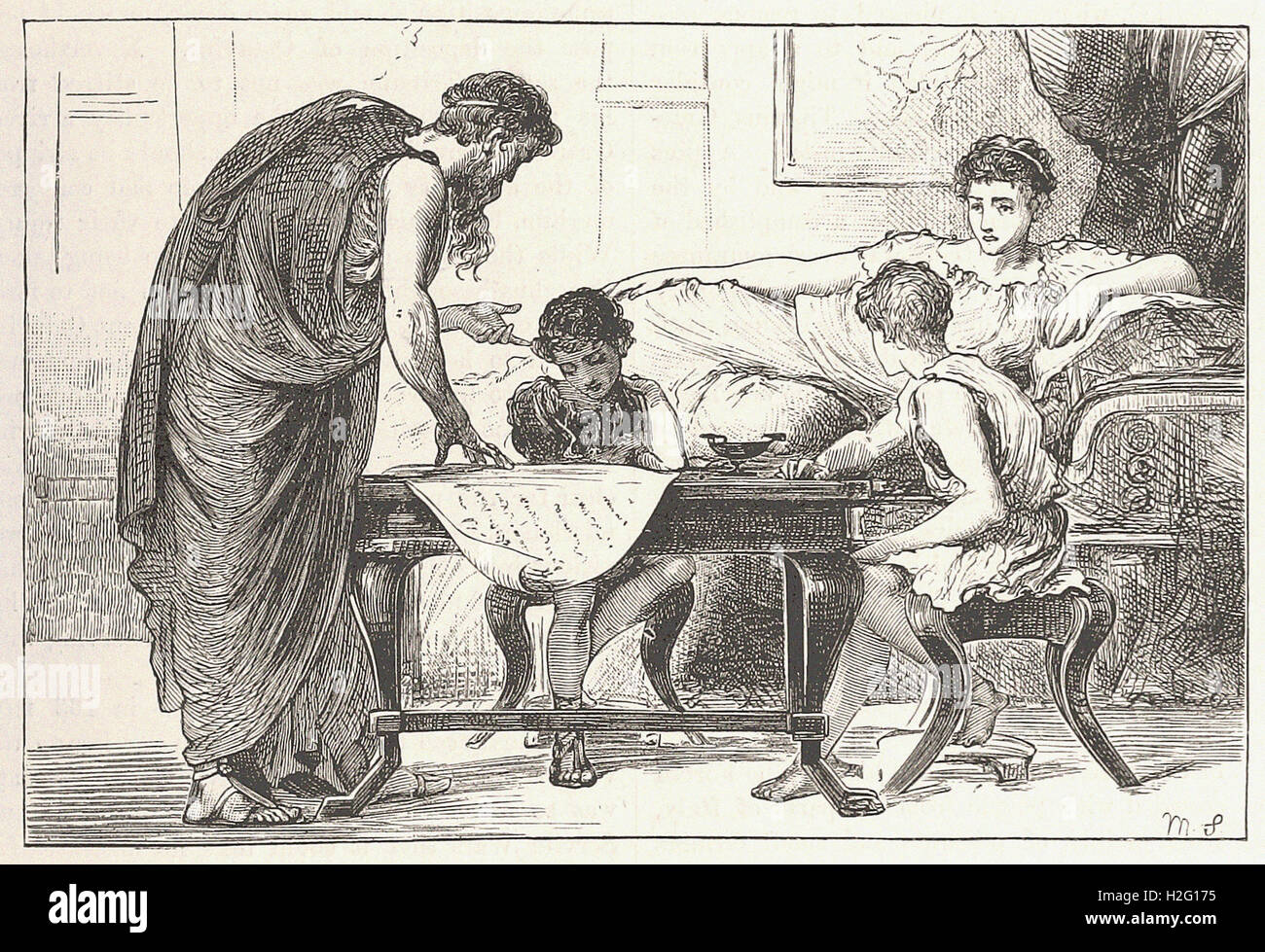 THE MOTHER OF THE GRACCHI - from 'Cassell's Illustrated Universal ...