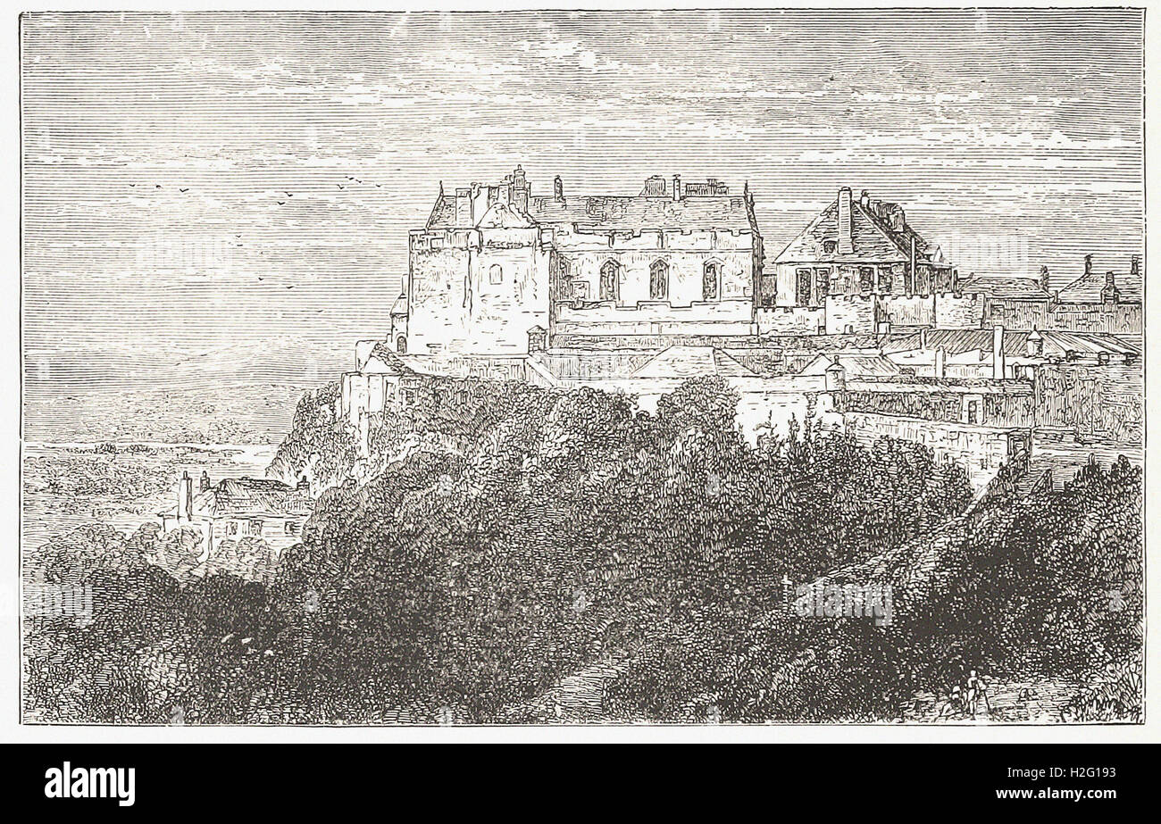 Engraving of the stirling castle hi-res stock photography and images ...