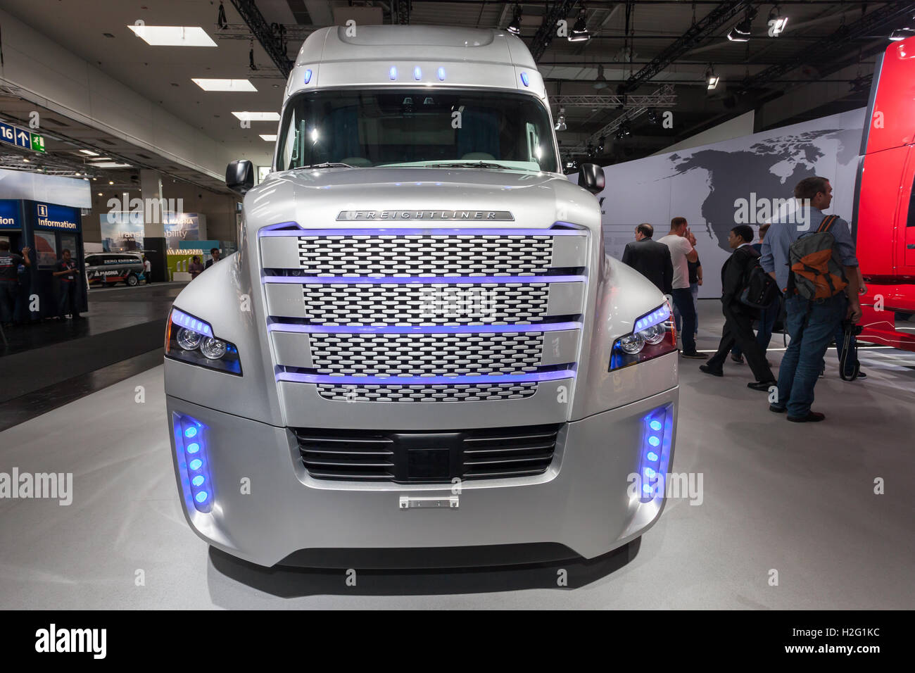 Freightliner Inspiration - autonomous truck at the IAA 2016 Stock Photo ...