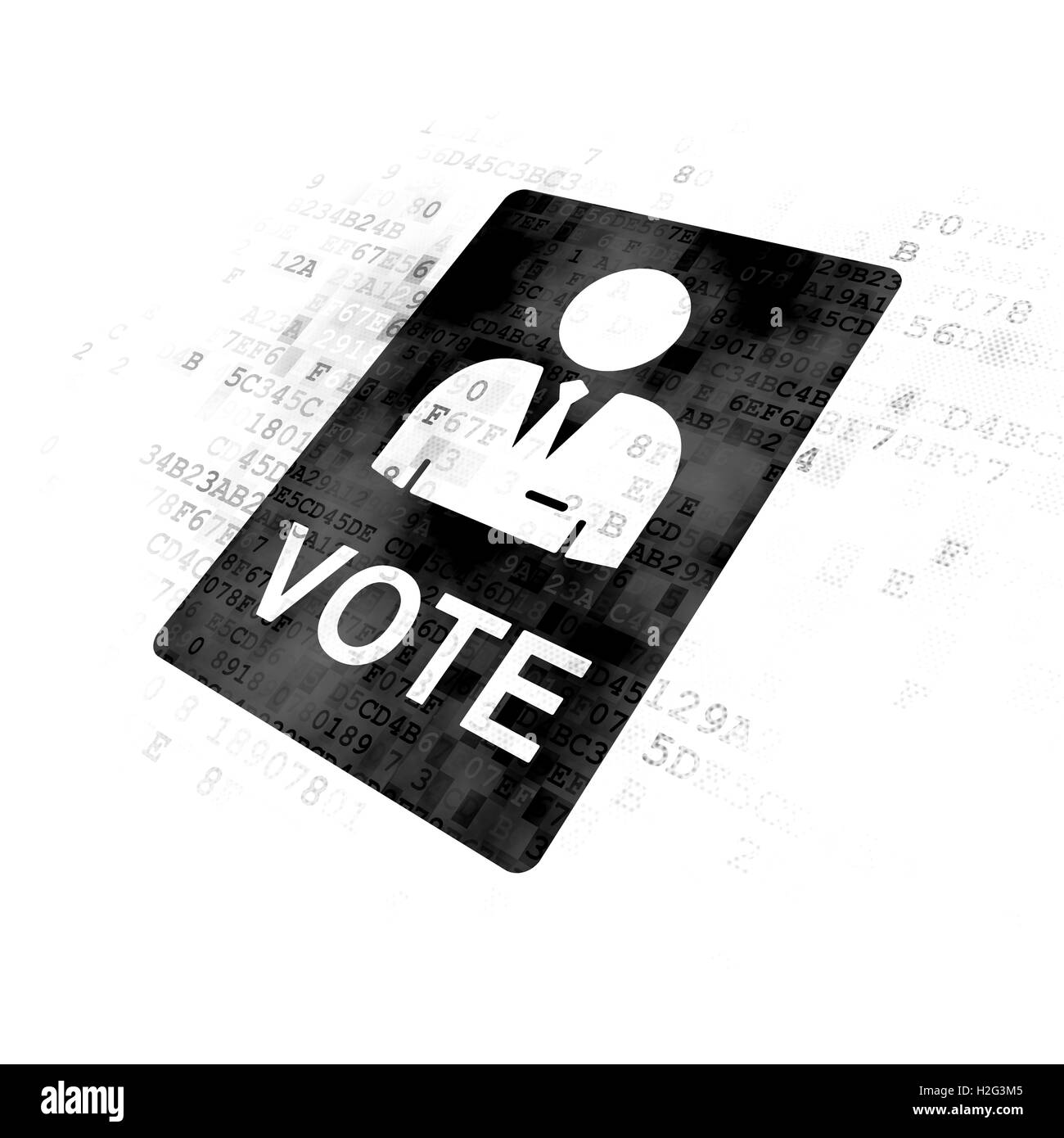 Political concept: Ballot on Digital background Stock Photo - Alamy
