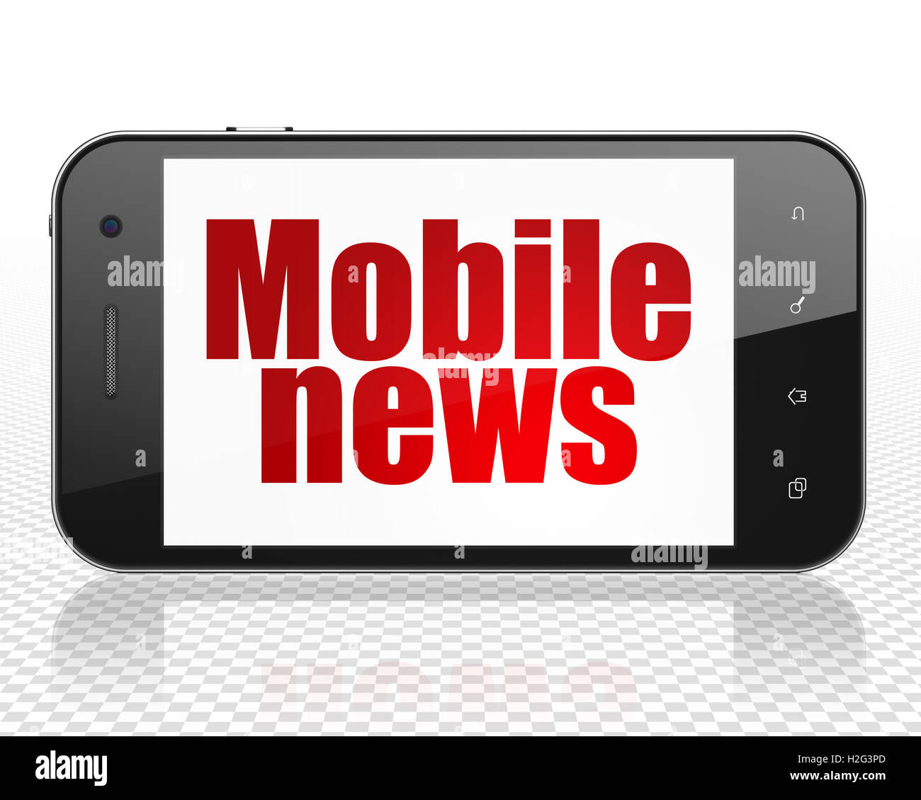 News concept: Smartphone with Mobile News on display Stock Photo - Alamy