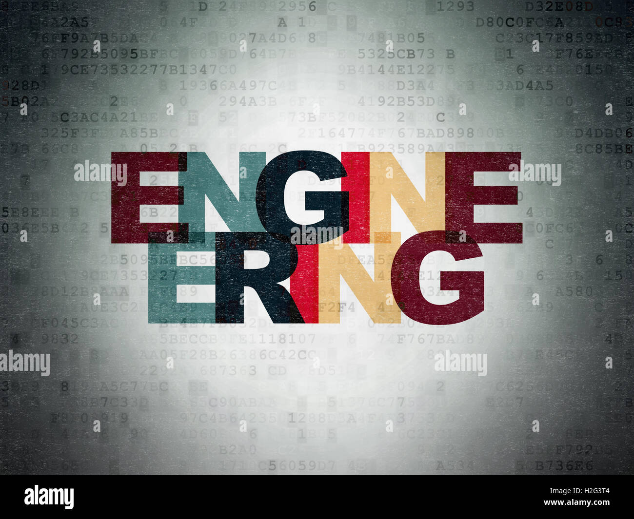Science concept: Engineering on Digital Data Paper background Stock ...