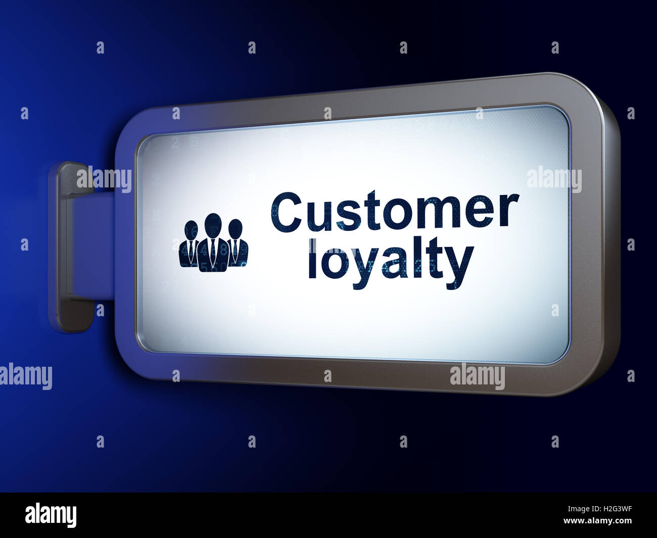 Marketing concept: Customer Loyalty and Business People on billboard ...