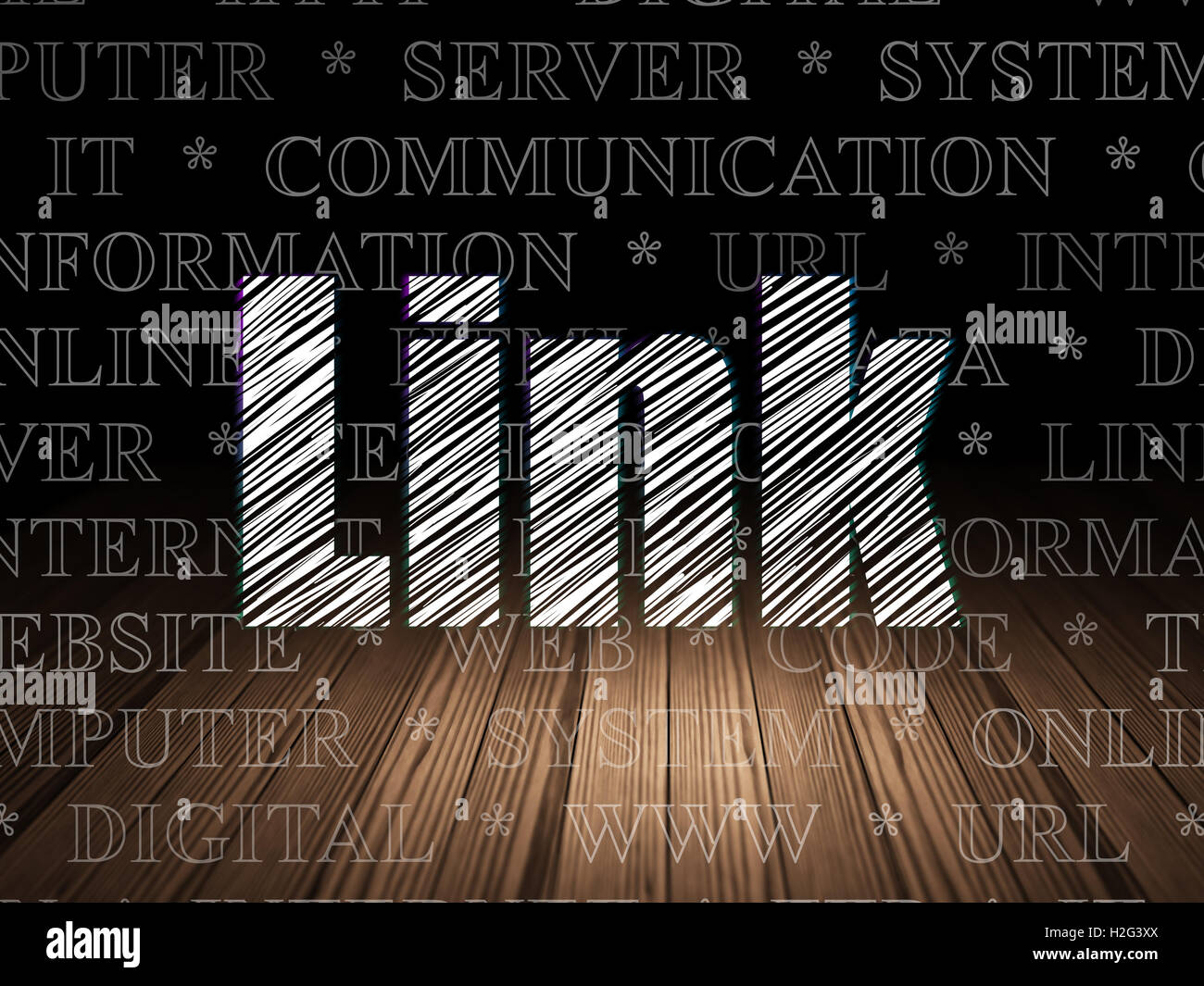 Web development concept: Link in grunge dark room Stock Photo - Alamy