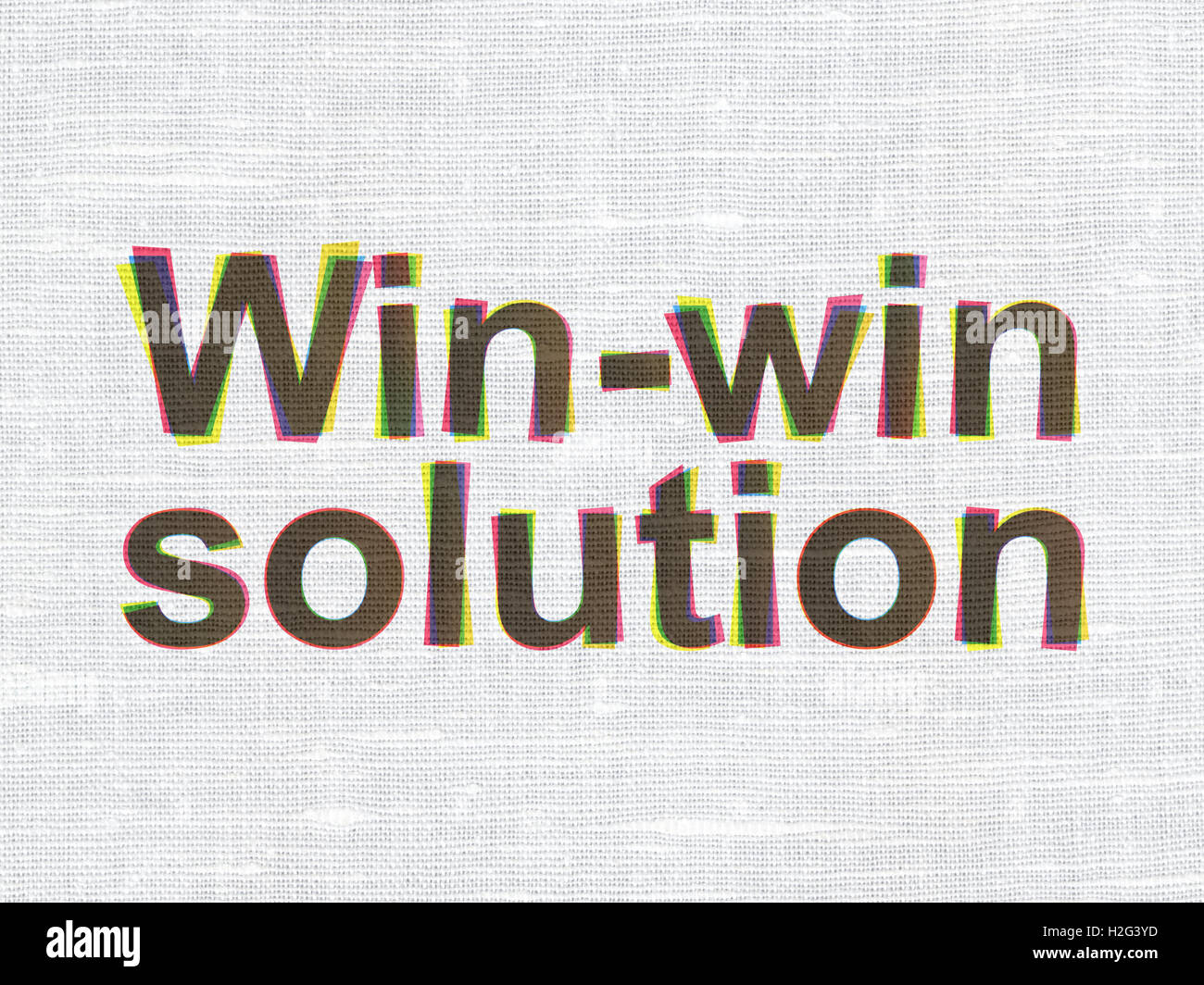 Business concept: Win-win Solution on fabric texture background Stock ...