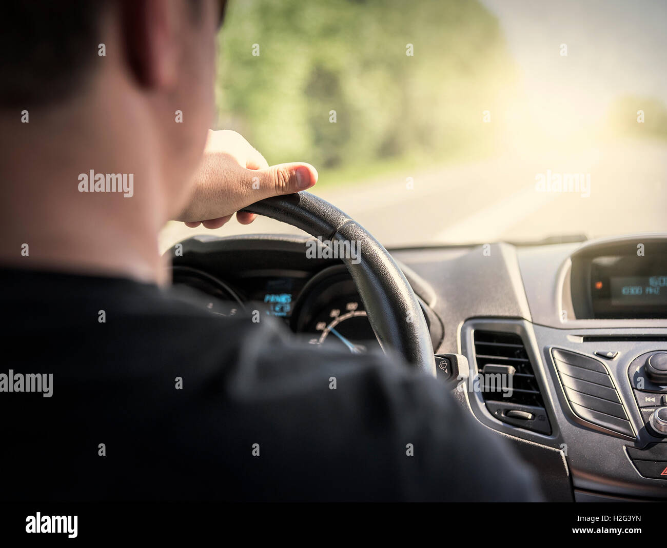 Driving in a car front view hi-res stock photography and images - Alamy