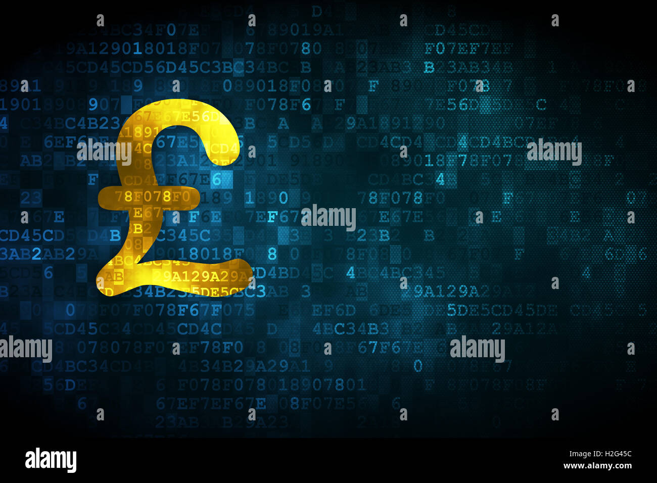 Currency concept: Pound on digital background Stock Photo - Alamy