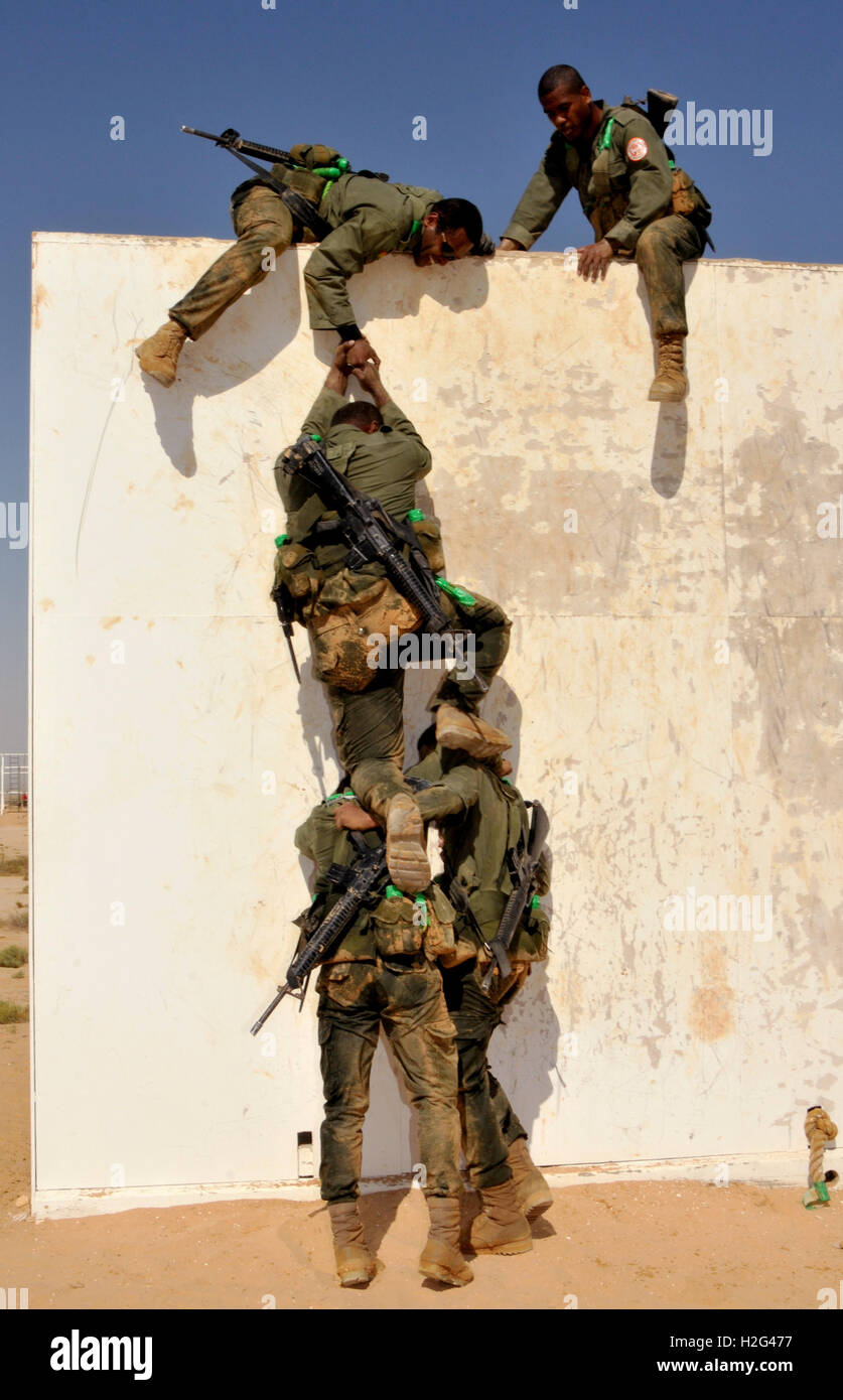Fijian soldiers from the 2nd Fiji Infantry Regiment, assigned to the U ...