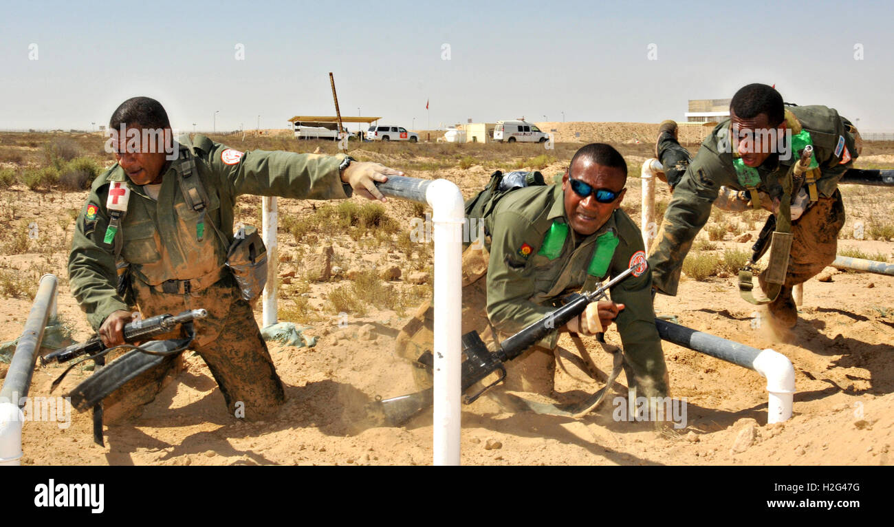 Fijian soldiers from the 2nd Fiji Infantry Regiment, assigned to the U ...