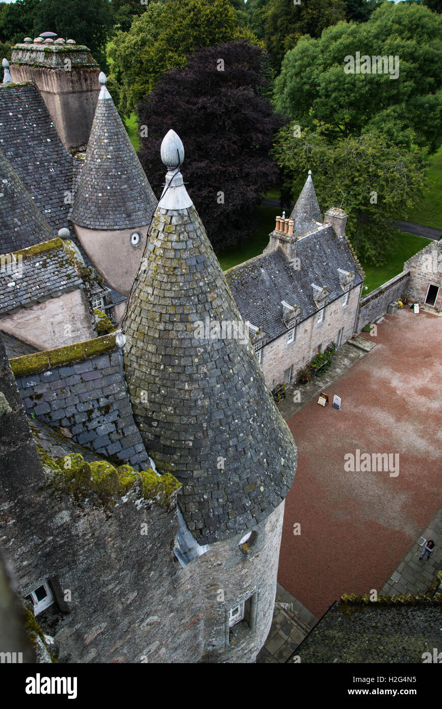 Castle Fraser rooftops Stock Photo - Alamy