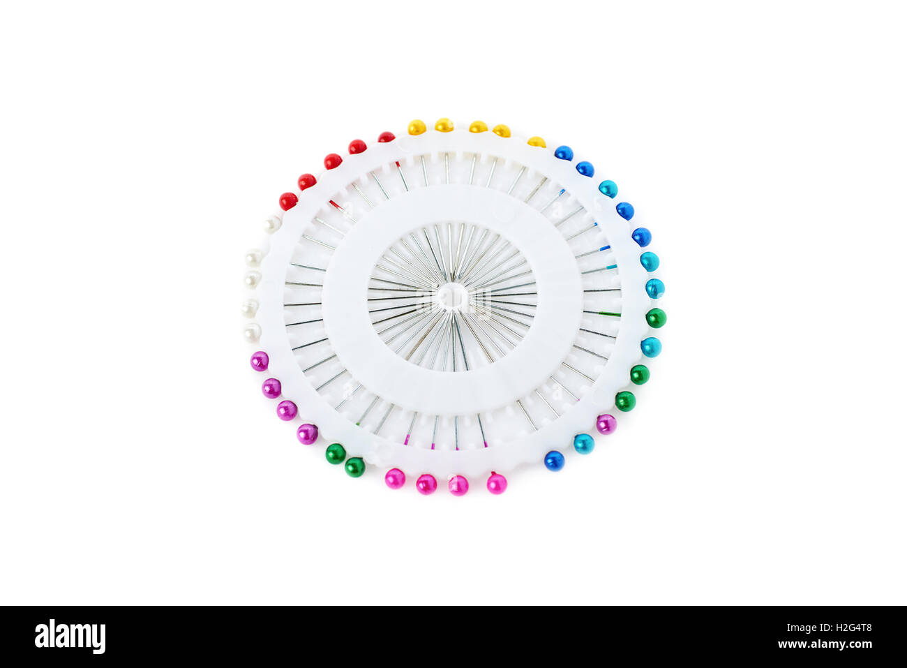 Set of needles isolated over the white background Stock Photo - Alamy