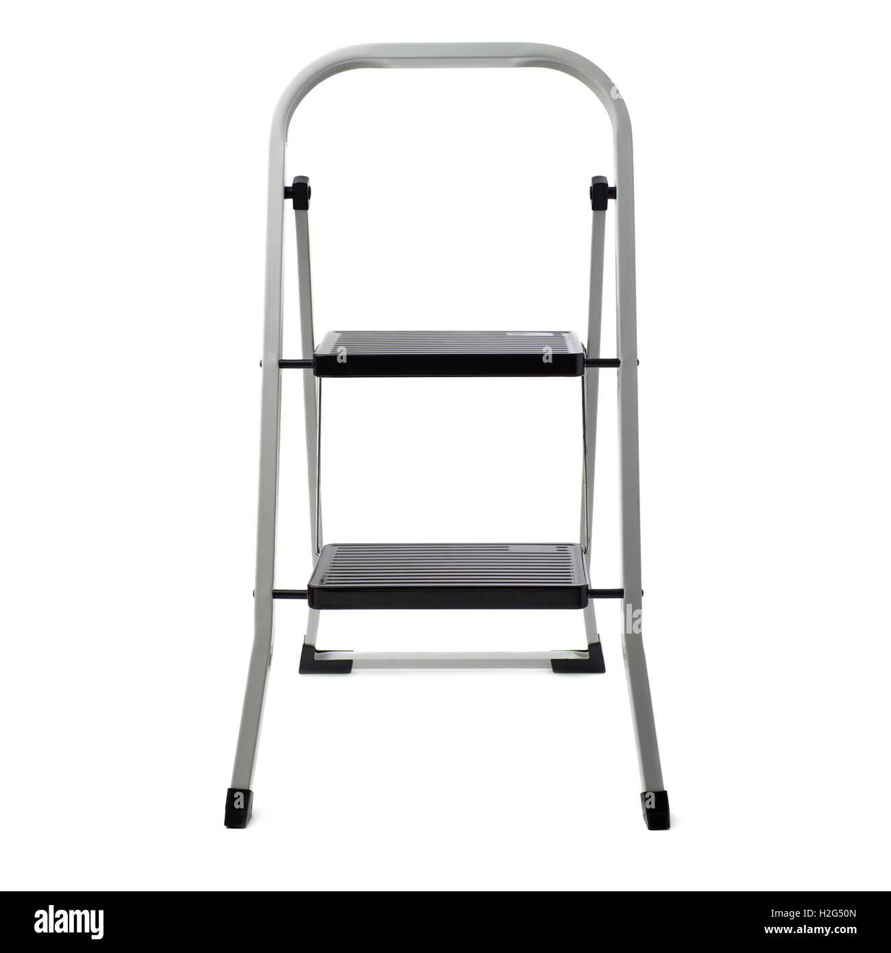 Two steps ladder over isolated white background Stock Photo - Alamy