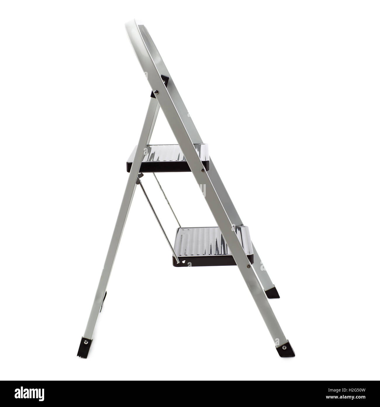 Two steps ladder over isolated white background Stock Photo - Alamy