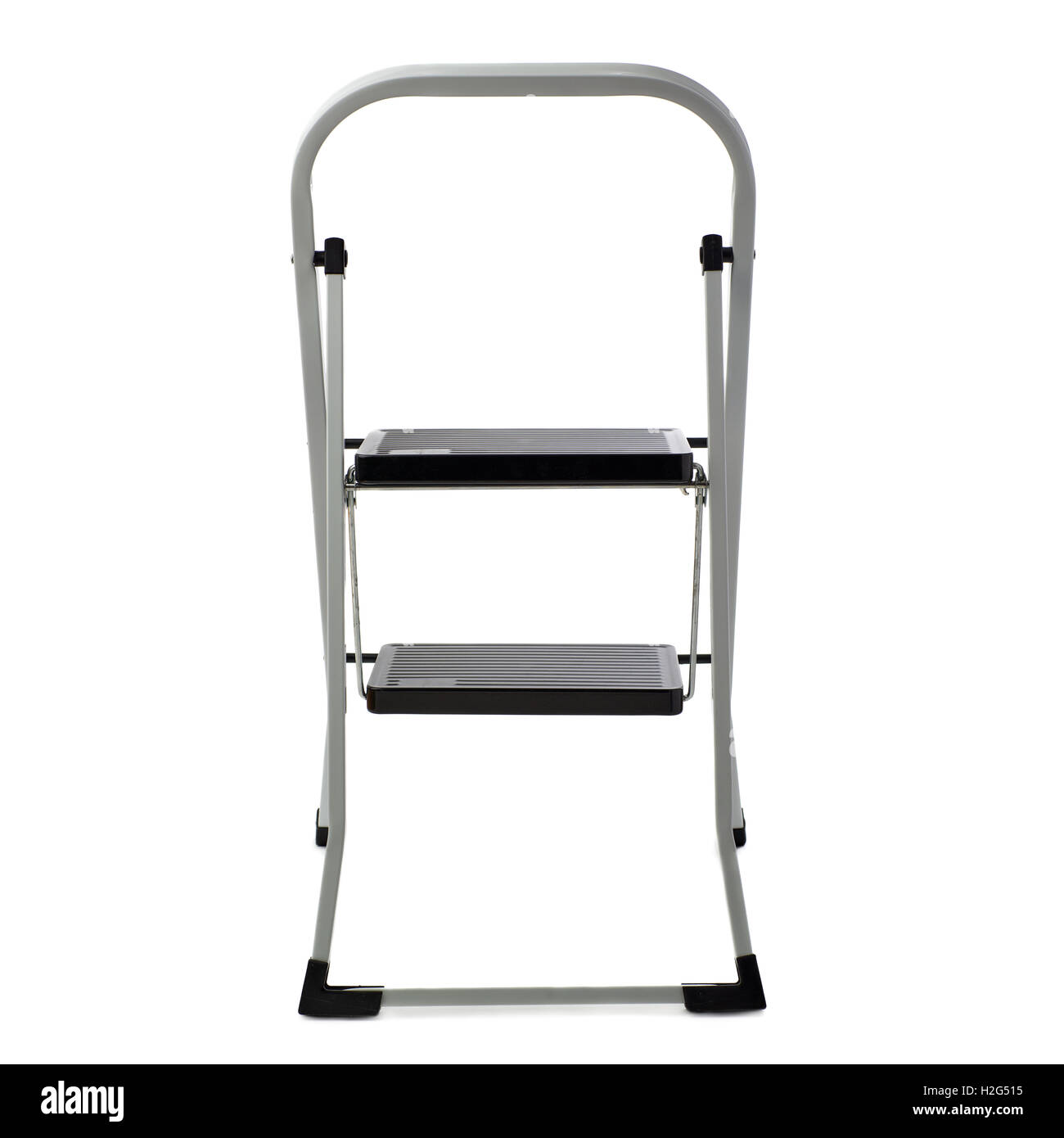 Two steps ladder over isolated white background Stock Photo - Alamy