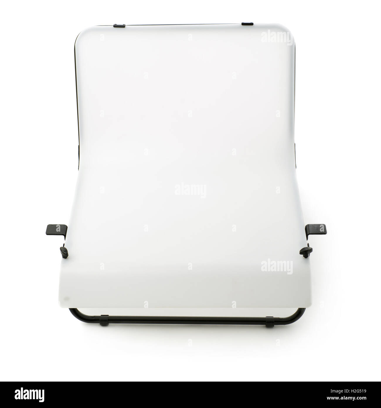 Photo shooting table over isolated white background Stock Photo - Alamy