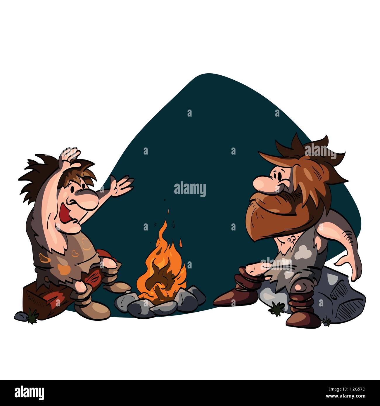 Caveman Fire Cartoon