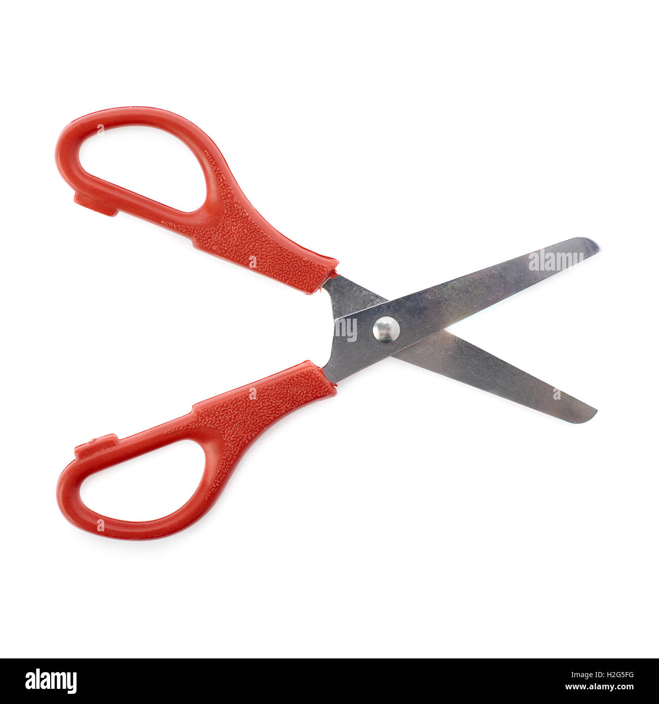 Red scissors isolated over the white background Stock Photo - Alamy