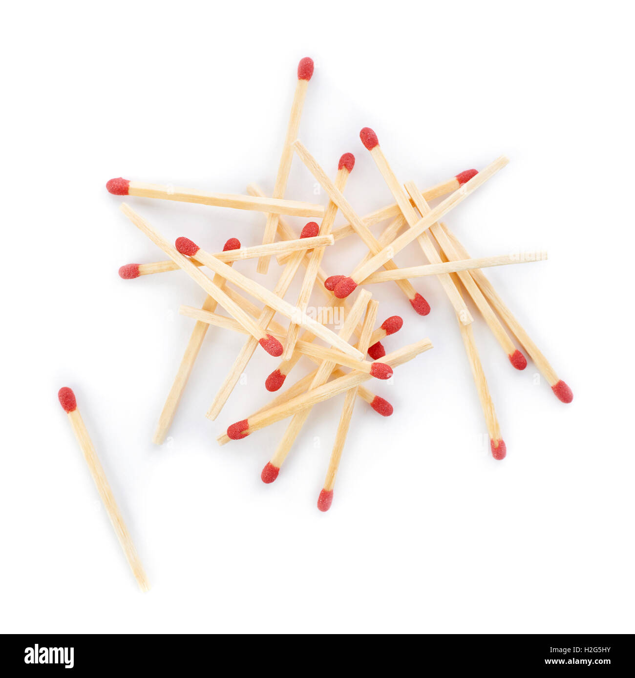 Pile of Wooden matches isolated over the white background Stock Photo ...