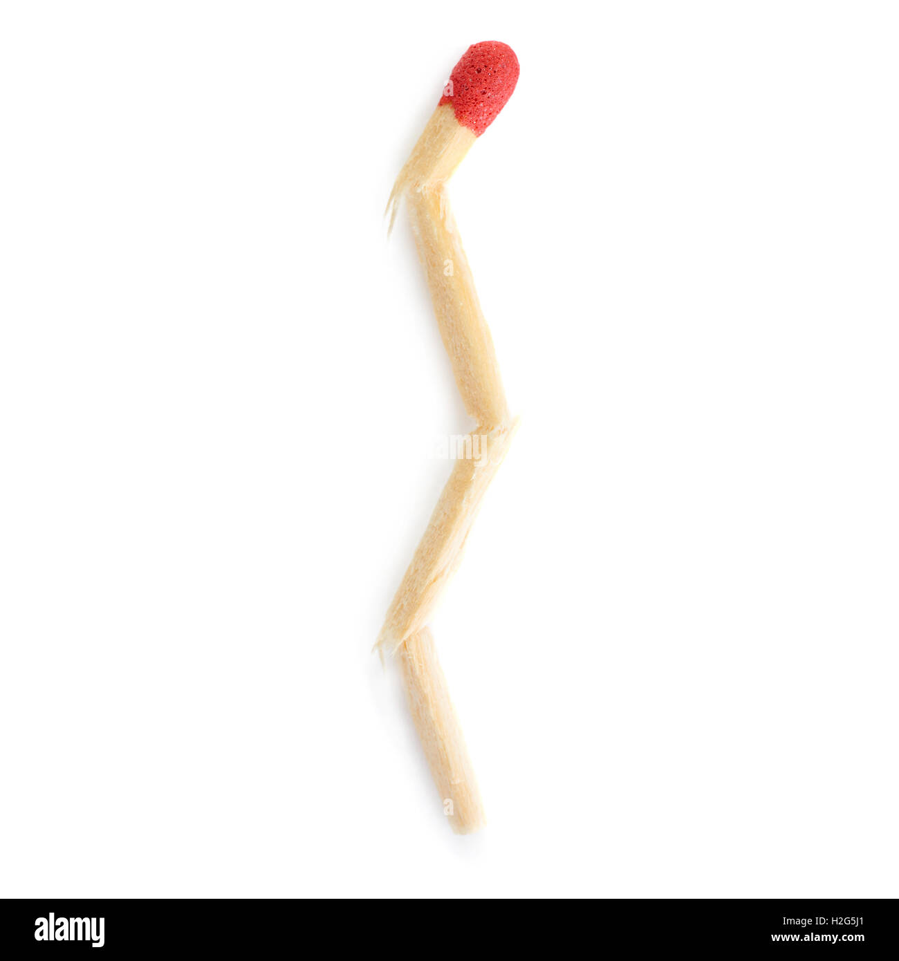 Broken Wooden match isolated over the white background Stock Photo - Alamy