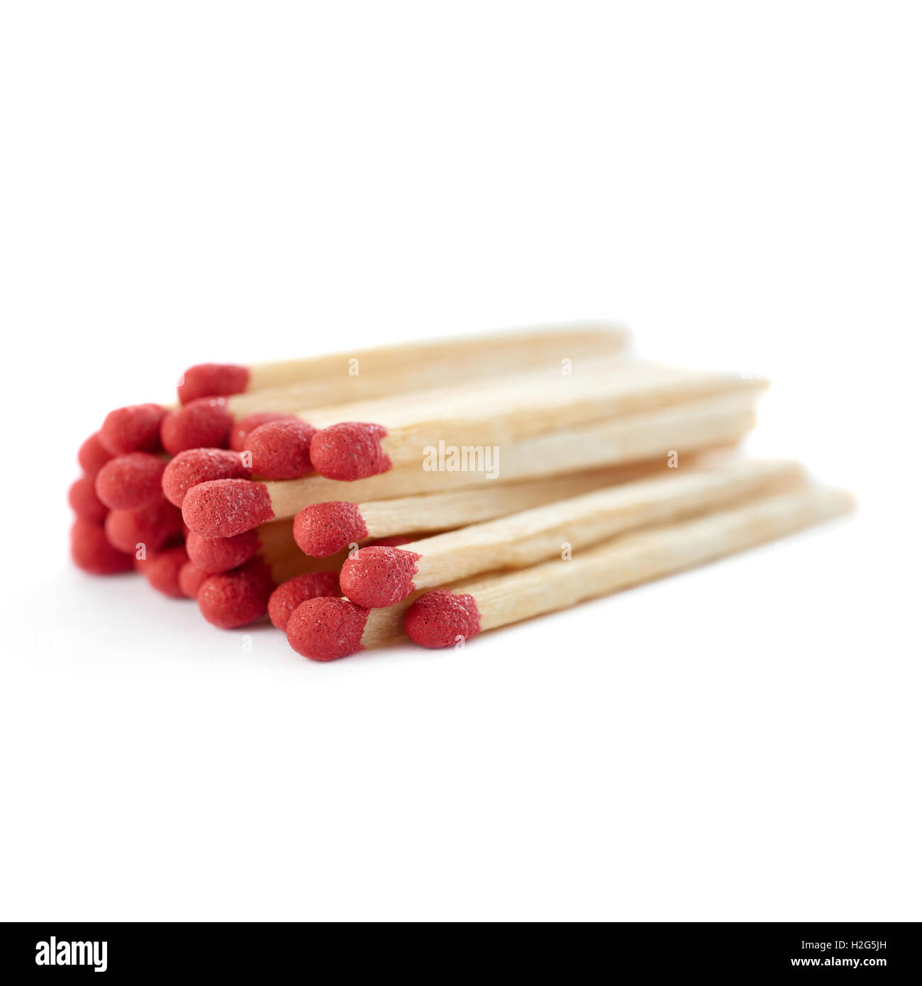 Pile of Wooden matches isolated over the white background Stock Photo ...