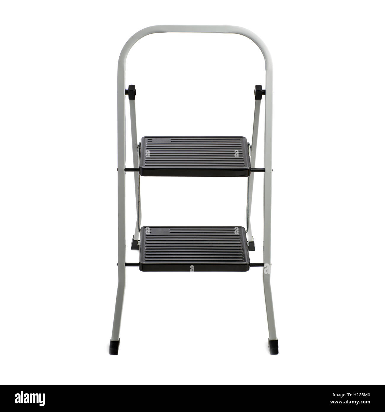 Two steps ladder over isolated white background Stock Photo - Alamy