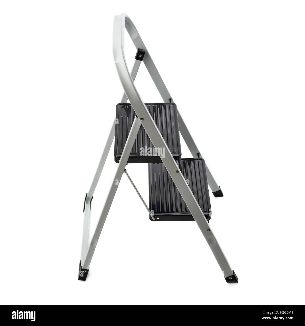 Two steps ladder over isolated white background Stock Photo - Alamy