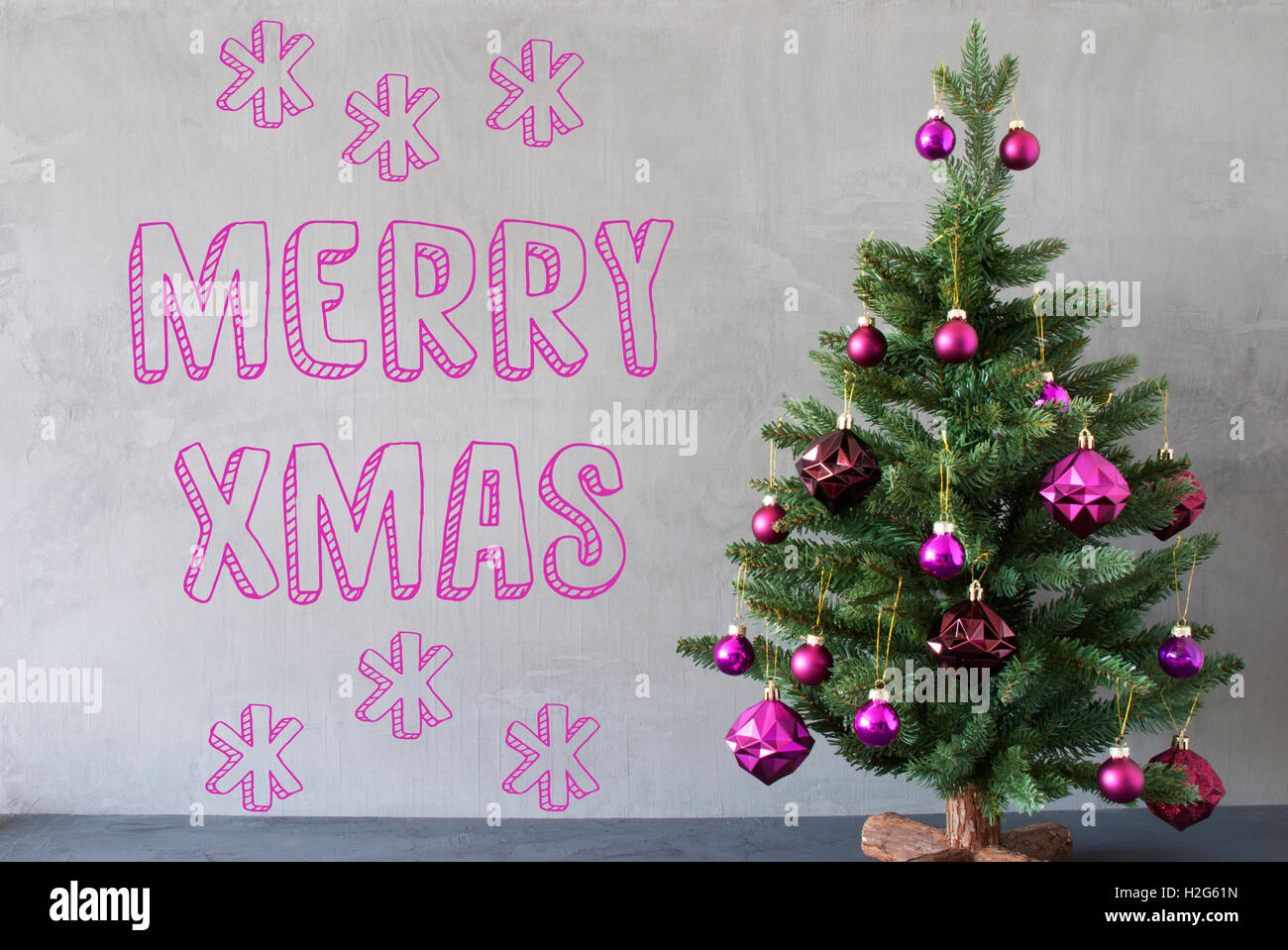 Wall decorated merry christmas happy hi-res stock photography and ...