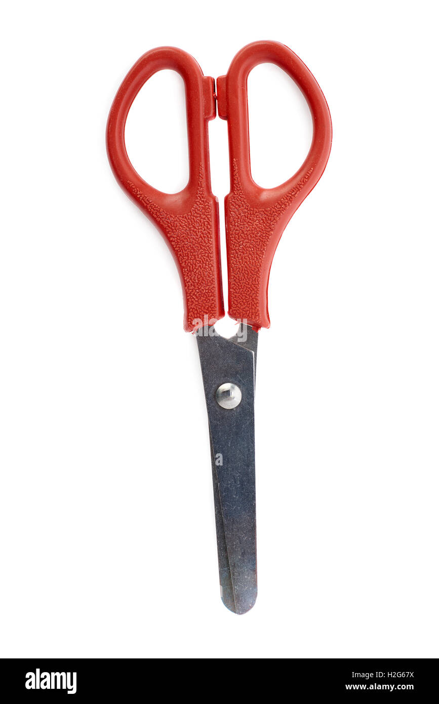 Red scissors isolated over the white background Stock Photo - Alamy