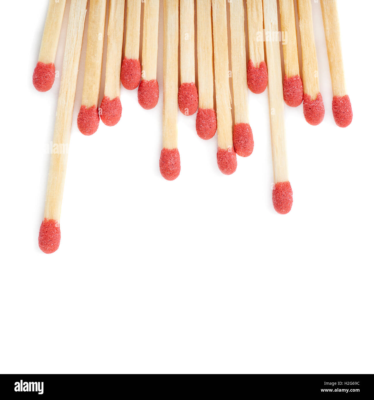 Pile of Wooden matches isolated over the white background Stock Photo ...