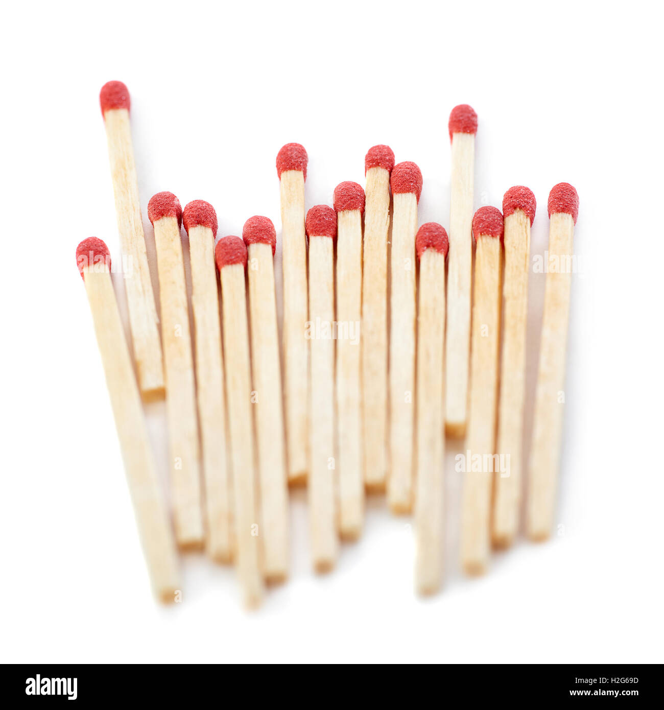 Pile of Wooden matches isolated over the white background Stock Photo ...