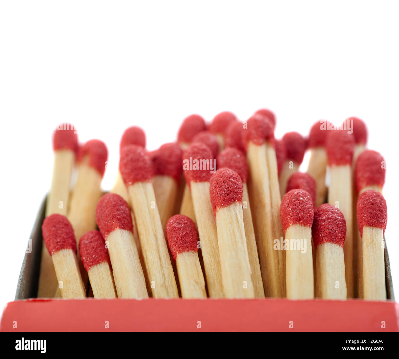 Pile of Wooden matches isolated over the white background Stock Photo ...