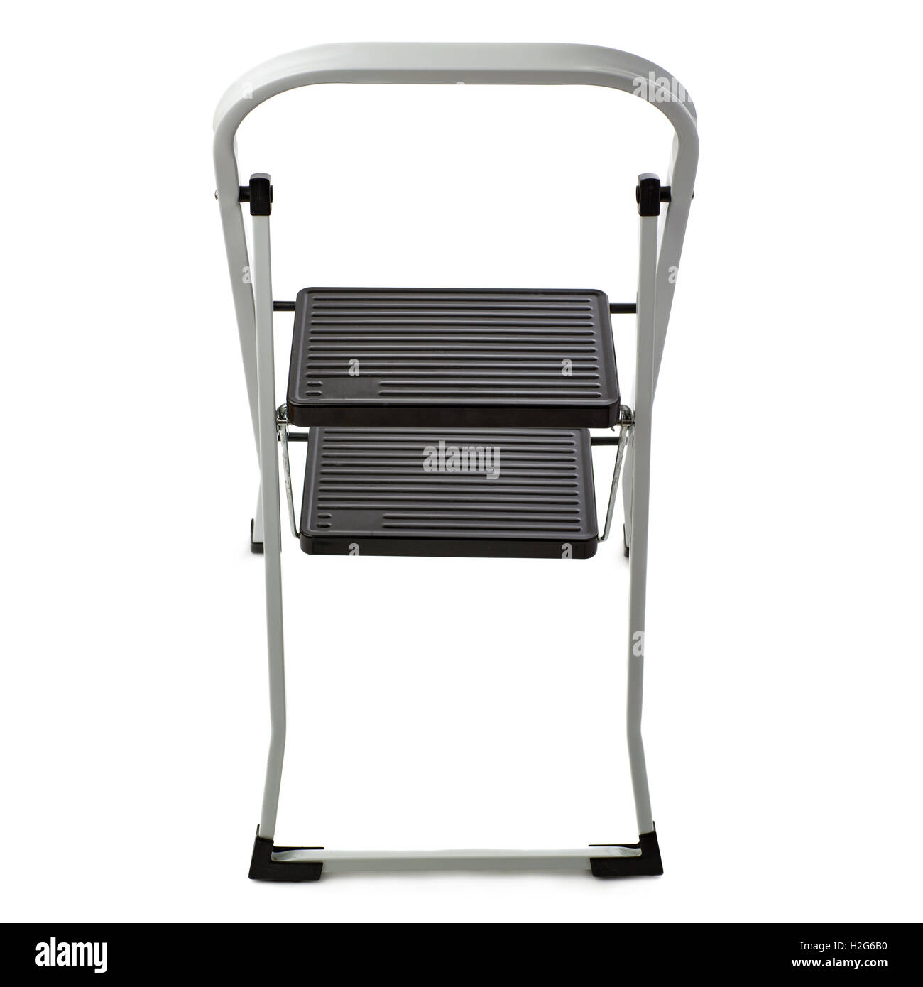 Two steps ladder over isolated white background Stock Photo - Alamy