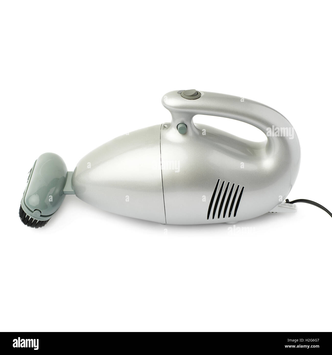 Hand held small vacuum cleaner isolated over the white background Stock ...