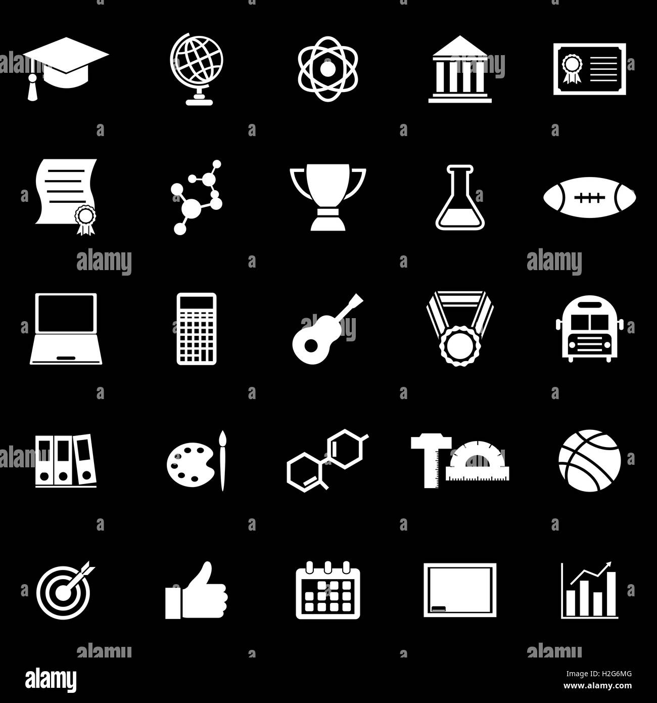 Learning vector icons on Black and White Stock Photos & Images - Alamy