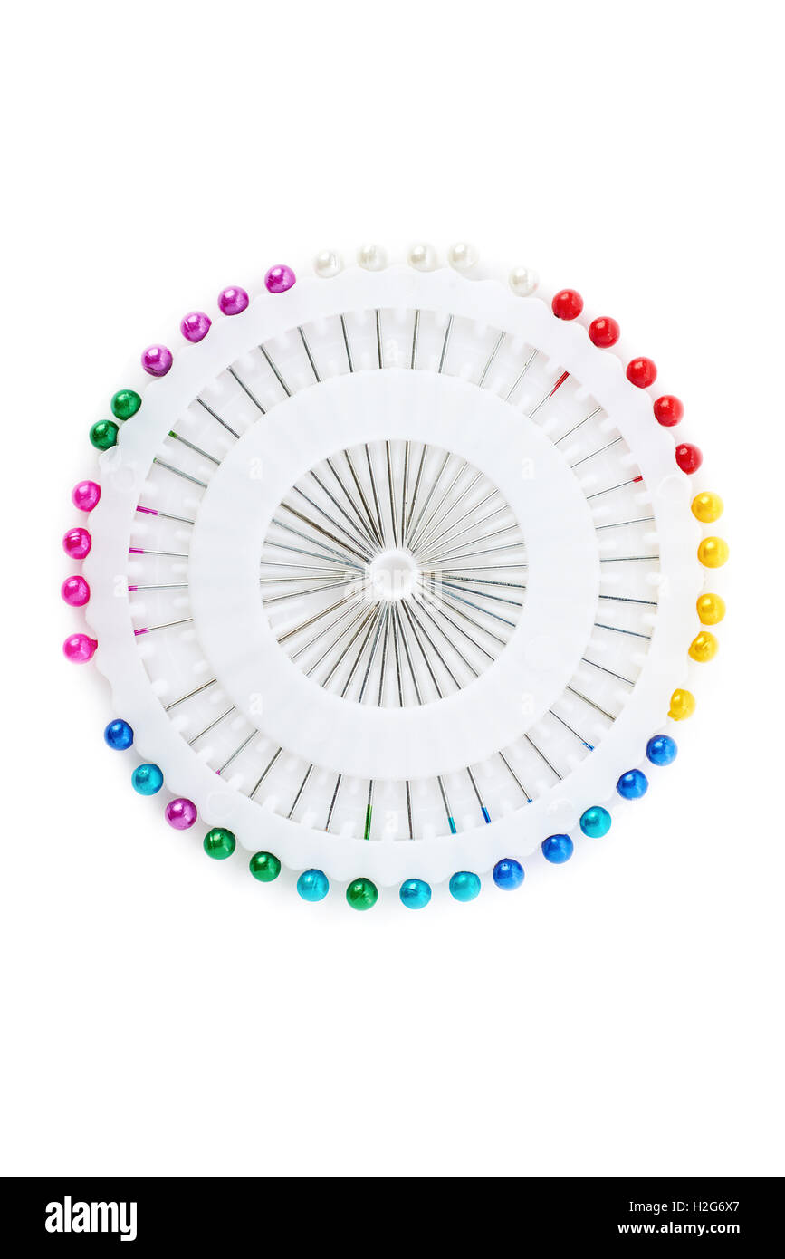 Set of needles isolated over the white background Stock Photo - Alamy