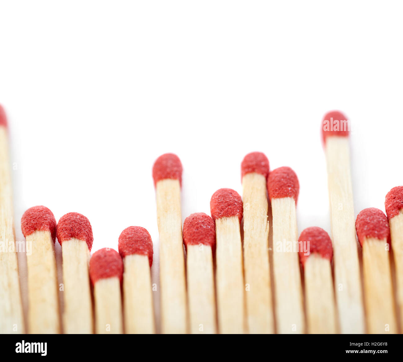 Pile of Wooden matches isolated over the white background Stock Photo ...