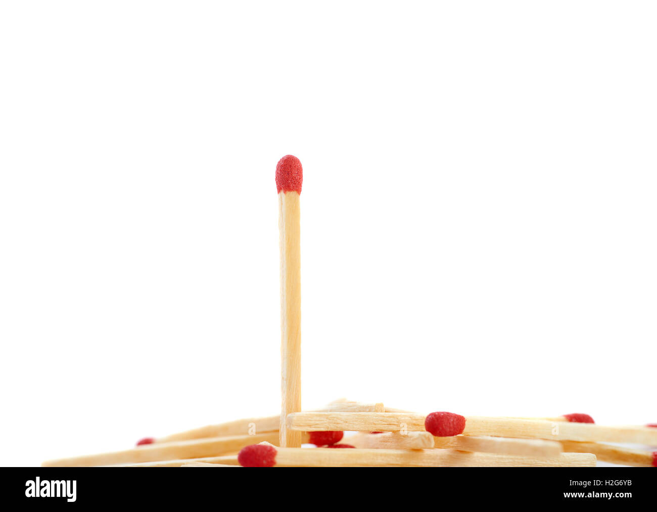 Pile of Wooden matches isolated over the white background Stock Photo ...