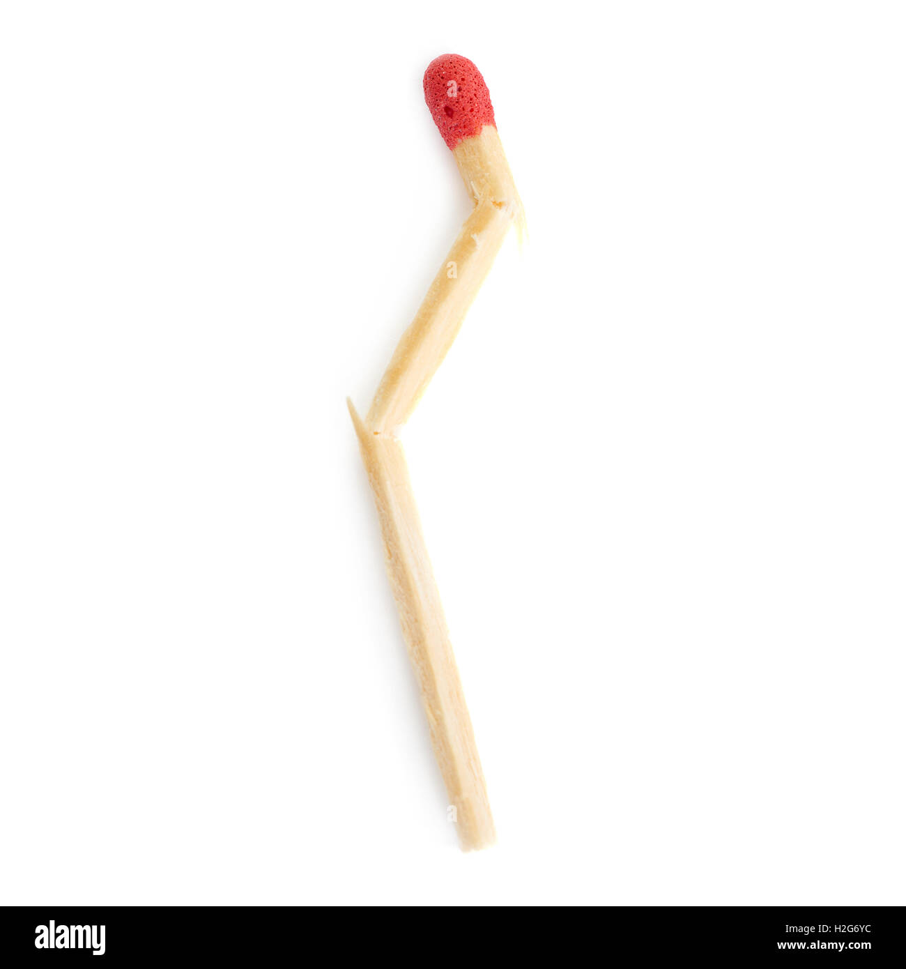 Broken Wooden match isolated over the white background Stock Photo - Alamy
