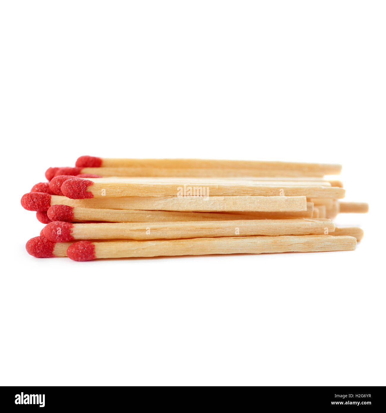 Pile of Wooden matches isolated over the white background Stock Photo ...