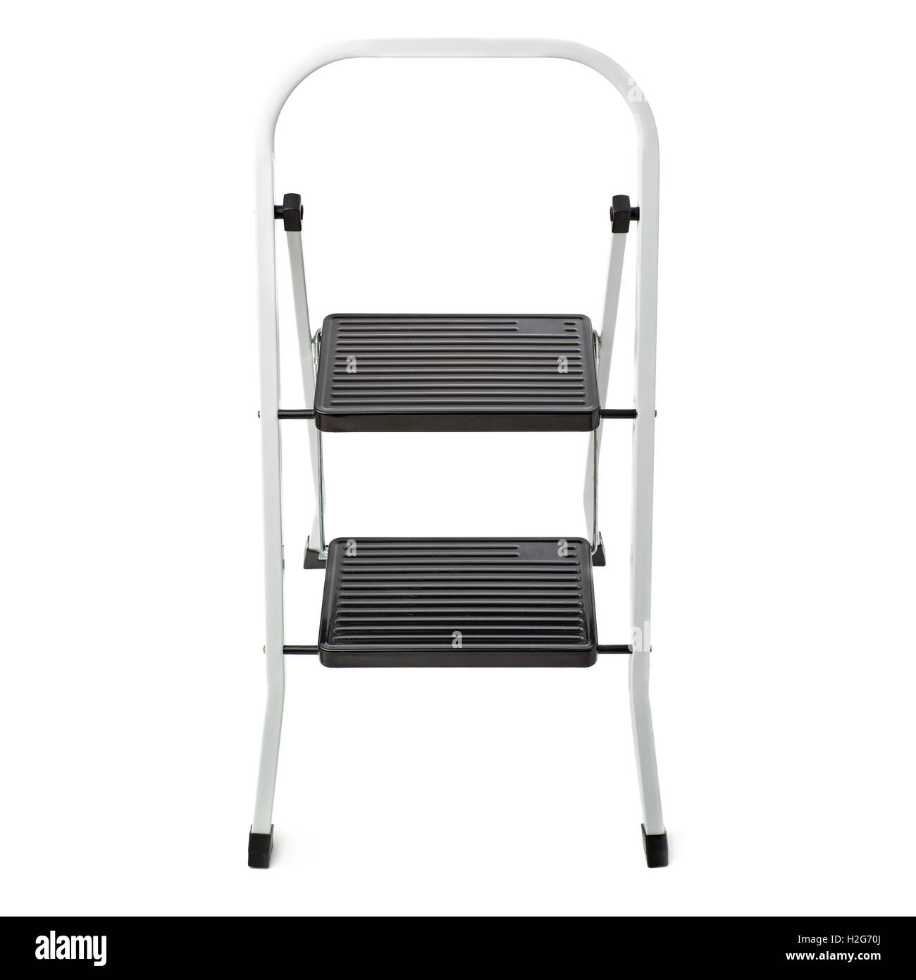 Two steps ladder over isolated white background Stock Photo - Alamy