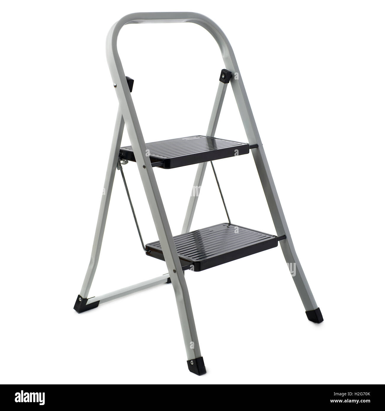 Two steps ladder over isolated white background Stock Photo - Alamy