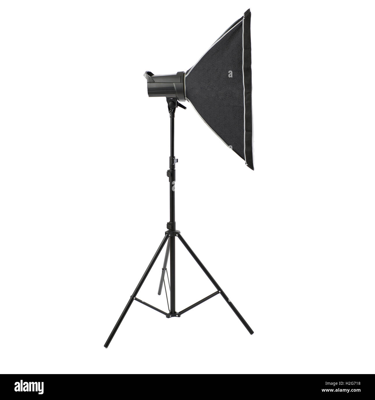 Studio flash on a stand over isolated white background Stock Photo - Alamy