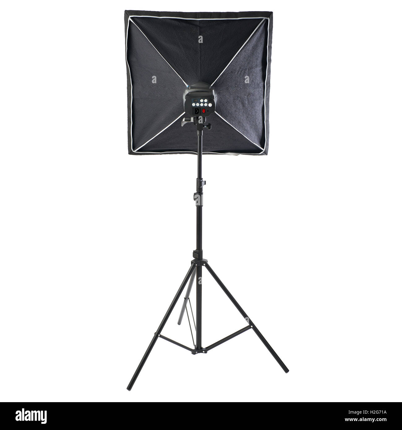 Studio flash on a stand over isolated white background Stock Photo - Alamy