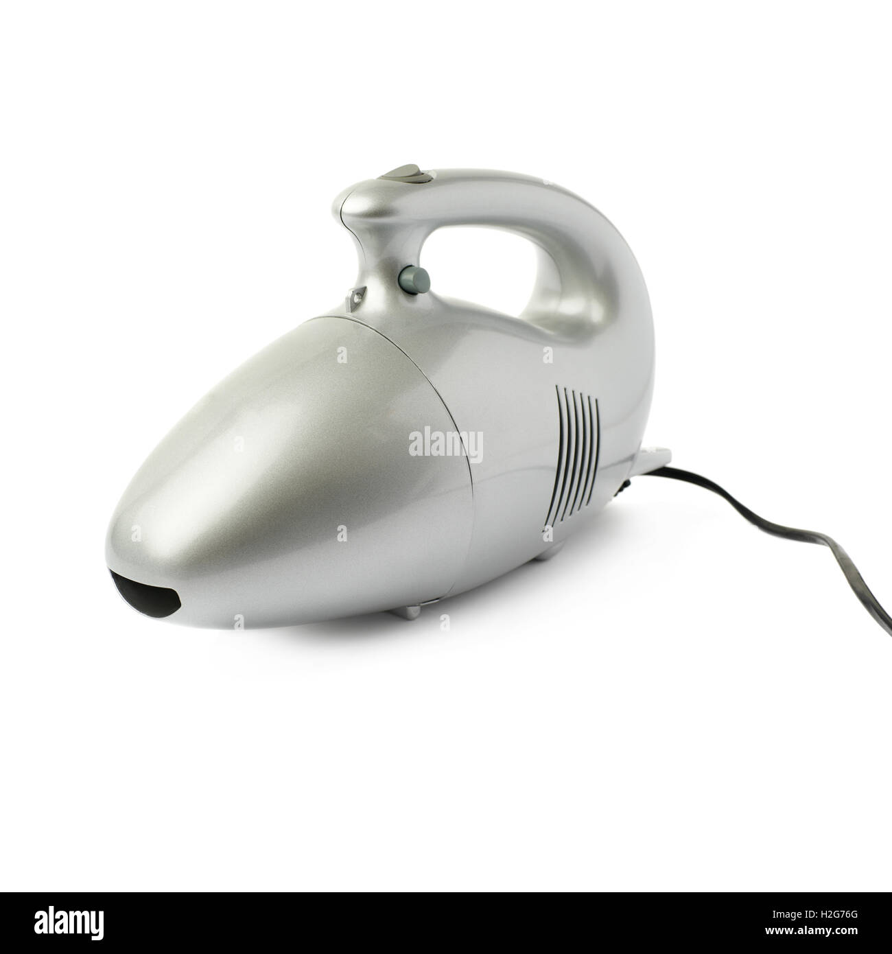 Hand held small vacuum cleaner isolated over the white background Stock ...