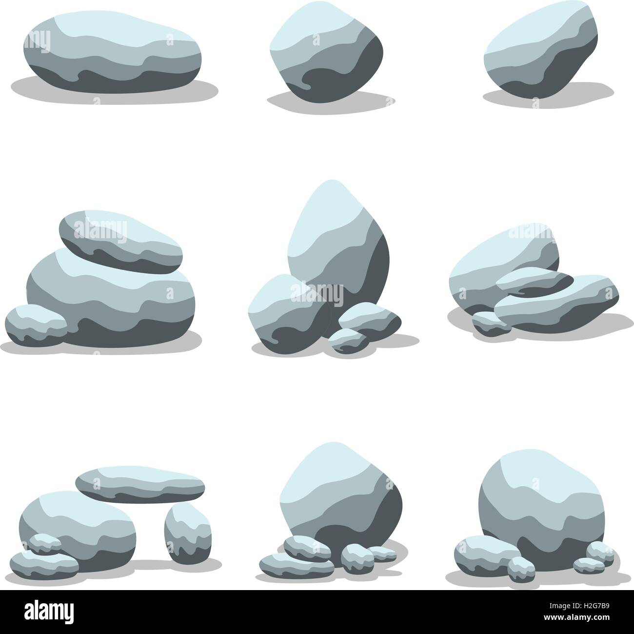 Cartoon rock set collection of vector Stock Vector Image & Art - Alamy