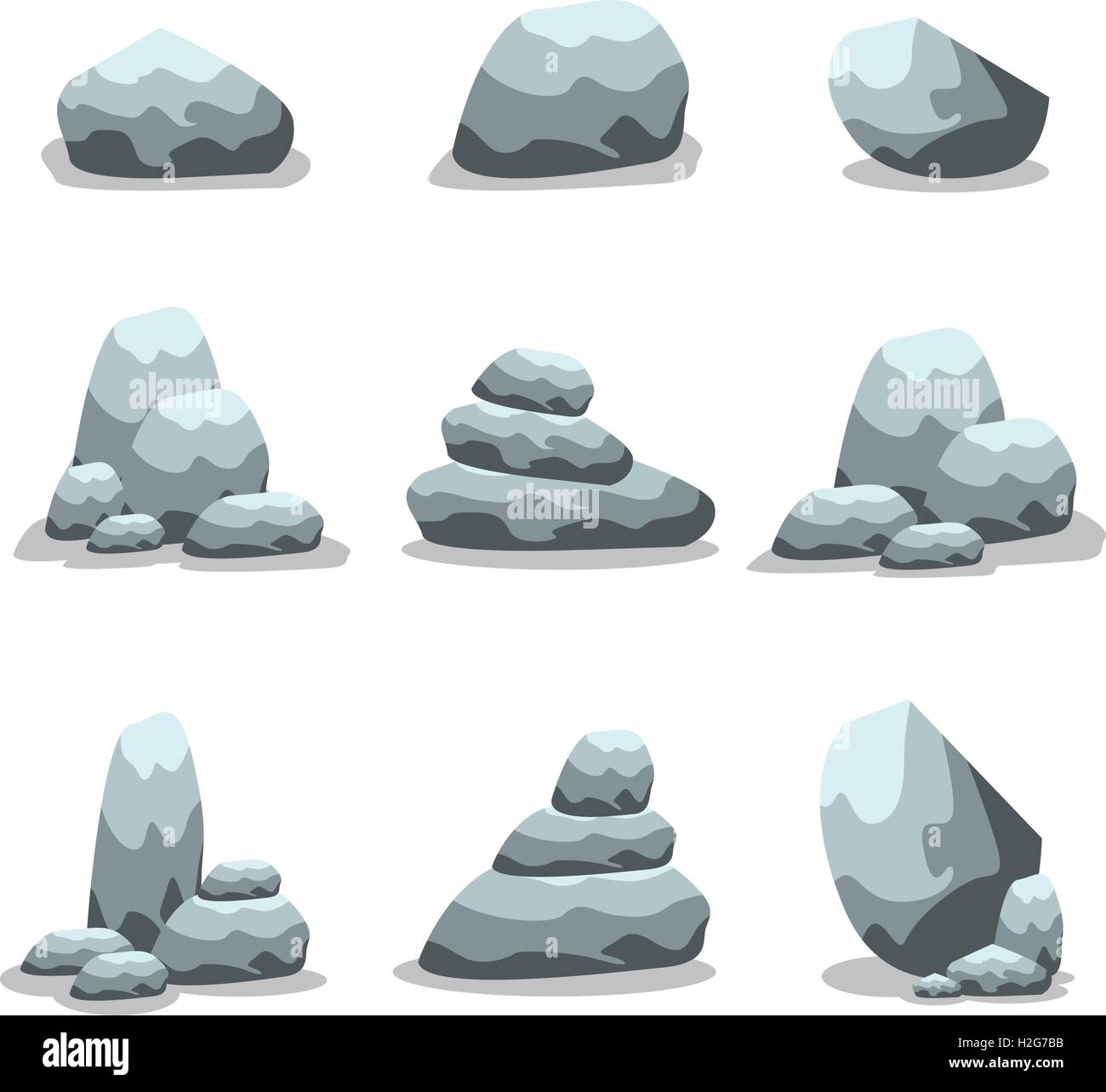 Stones and rocks in cartoon style vector Stock Vector Image & Art - Alamy